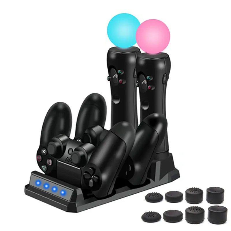 4-in-1 Controller Charging Dock Station: PS4/Slim/Pro/Move - LED ...