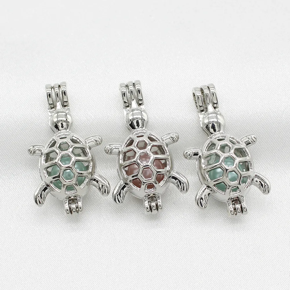 DHgate.com:10Pcs Silver Turtle Tortoise Pearl Cage Pendant Necklace ...