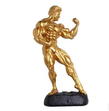 Doming Resin Painted Male Bodybuilder Statue For Fitness And Muscle ...