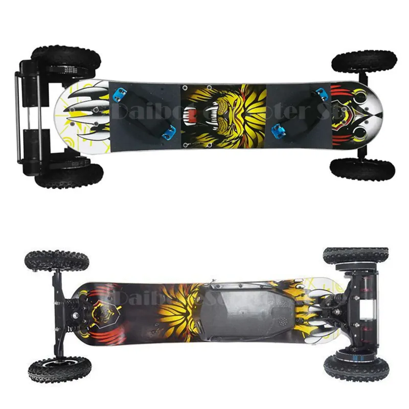 Off Road Electric Longboard Mountain Board With Dual Motor, 1650W Motor ...