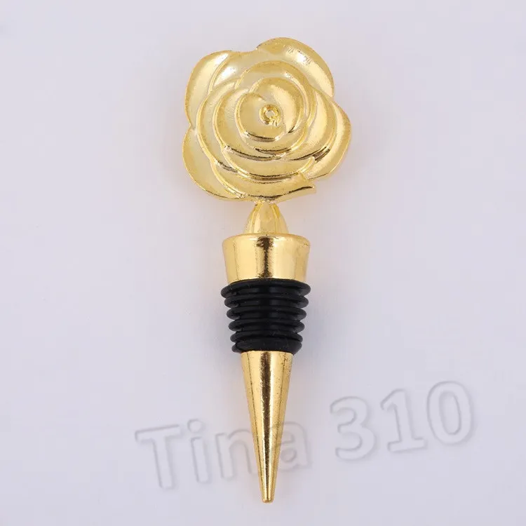 Gold Rose Wine Stoppers Stoppers With Gift Boxes Rose Flowers Wine ...