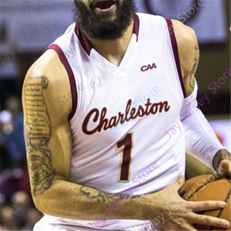 Custom Charleston Cougars Basketball Jersey NCAA College Grant Riller ...