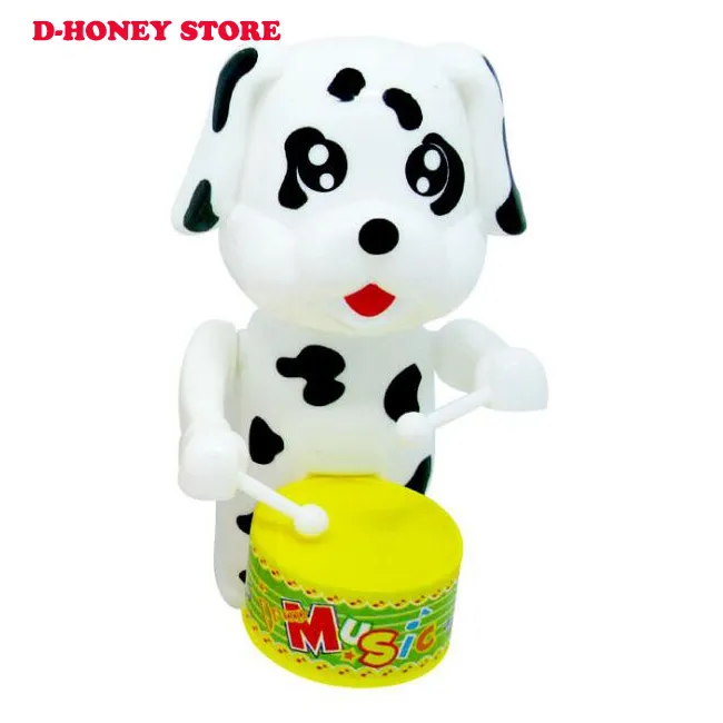 Cute Drumming Dog Wind-Up Toy - Funny Clockwork Toy, Educational Baby ...