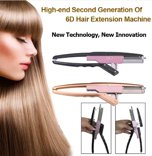 Professional 6D Hair Extension Kit - 2nd Gen Fast Connector Machine ...