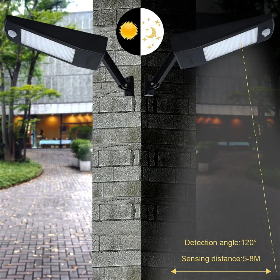 48/60 LED Wireless Solar Lights Waterproof Outdoor Motion Sensor Solar ...