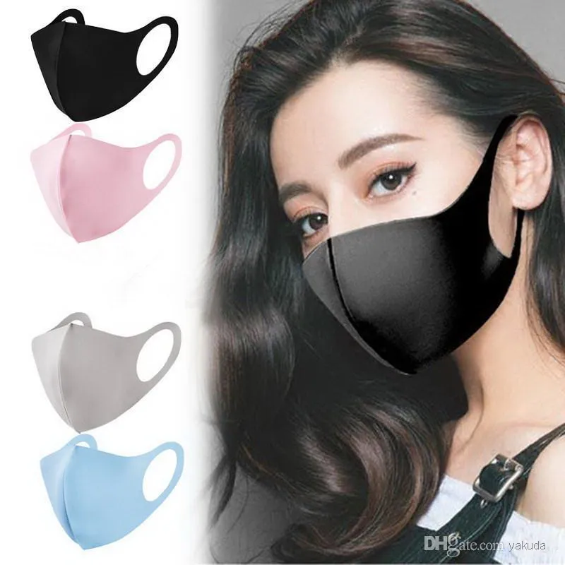 In Stock! Ice Silk Fashion Mask: Adult Anti-Dust Face Mouth Cover ...
