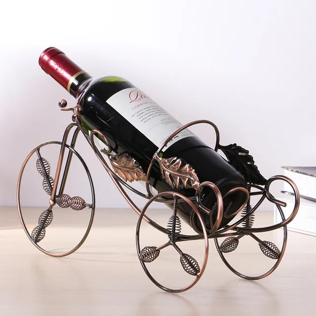 Decorative Wine Rack - Tabletop Maple Leaf Design, Retro Wrought Iron ...