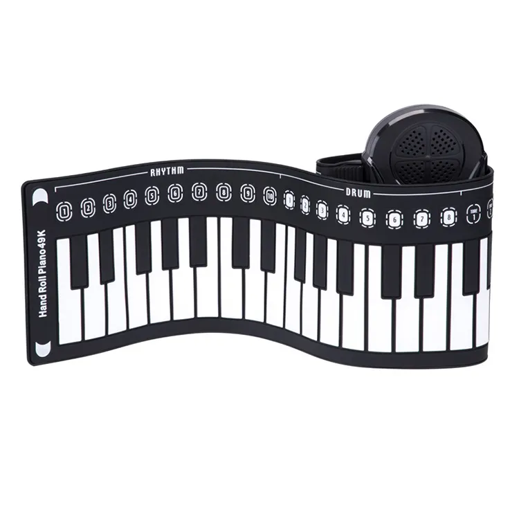 DHgate.com:49-Key Roll-Up Piano Keyboard, Portable Flexible Silicone ...
