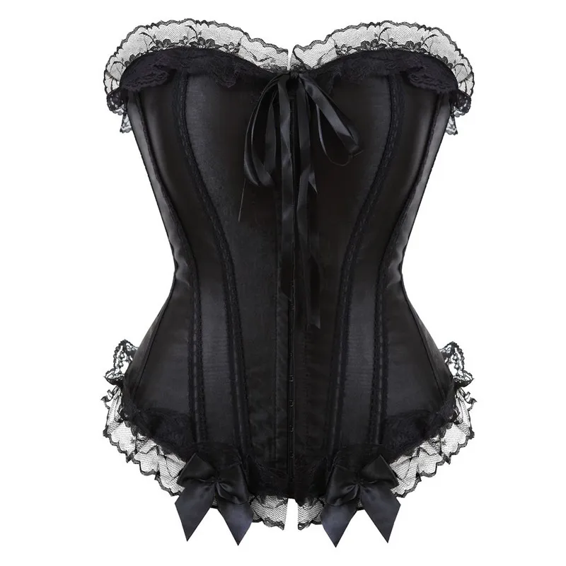 DHgate.com:Women Burlesque Plus Size S-6XL Black Overbust Corset ...