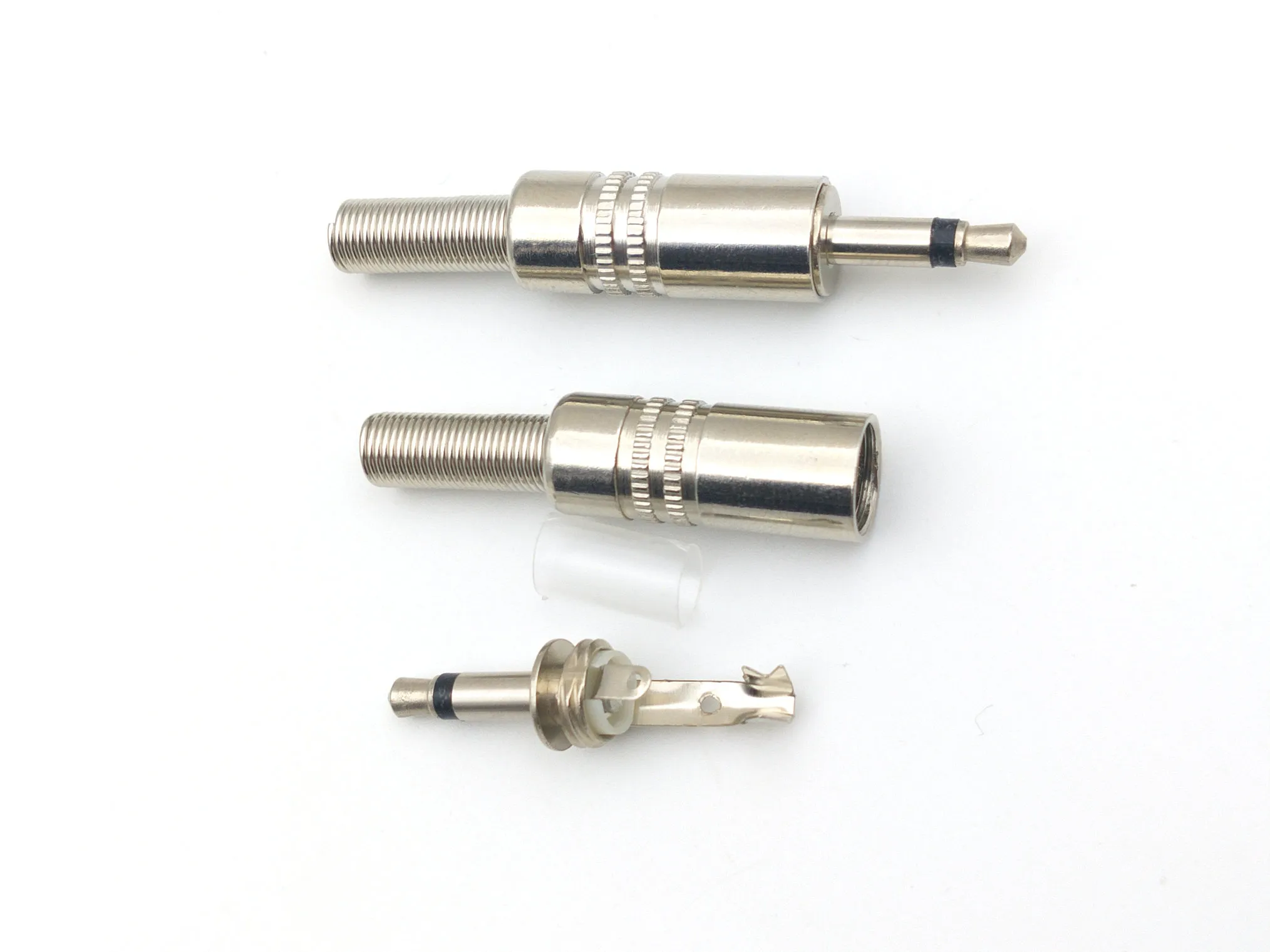 3.5mm Mono Metal Male Jack Plug Audio Adapter Connector For Solder Bit ...