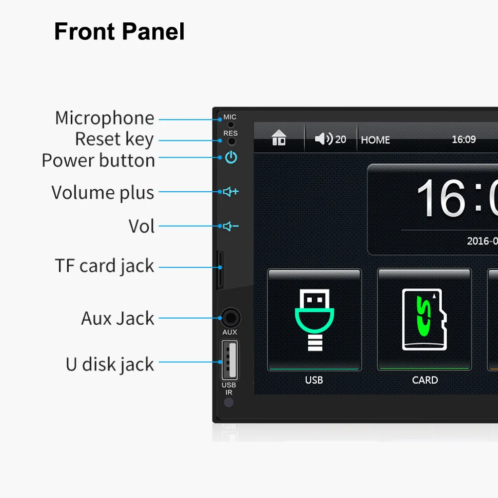 2024 Upgraded 2DIN Car Radio With Capacitive Touchscreen CarPlay ...
