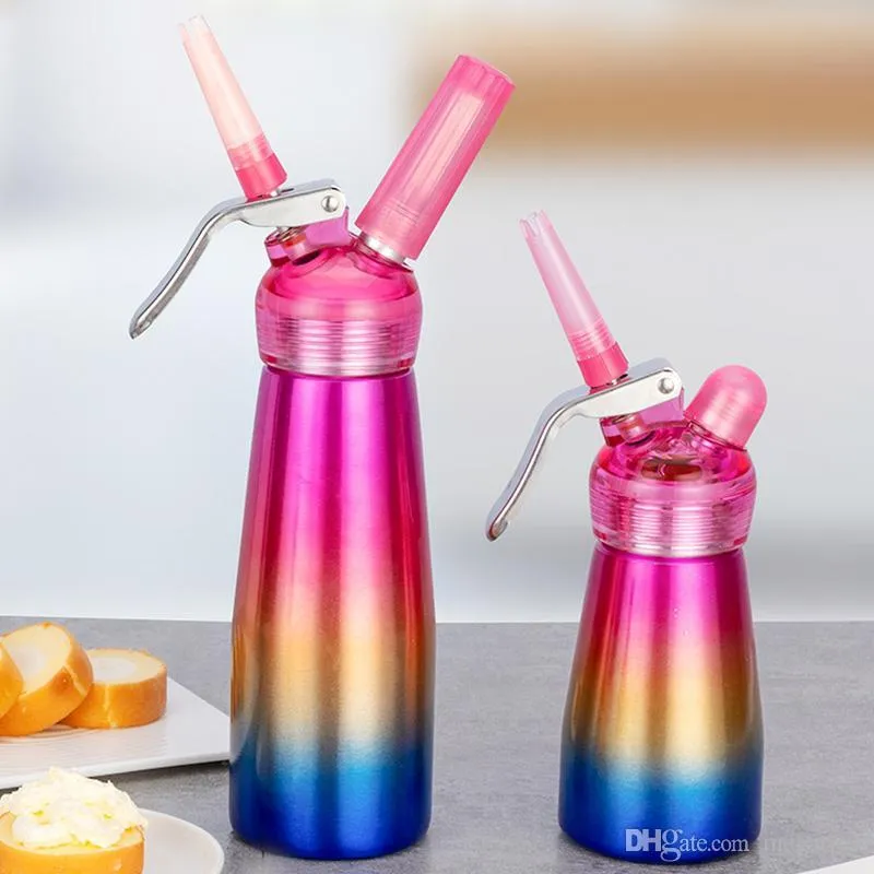 250/500ml Cream Gun Aluminum Cream Foamer Stainless Steel Creams Enamel ...