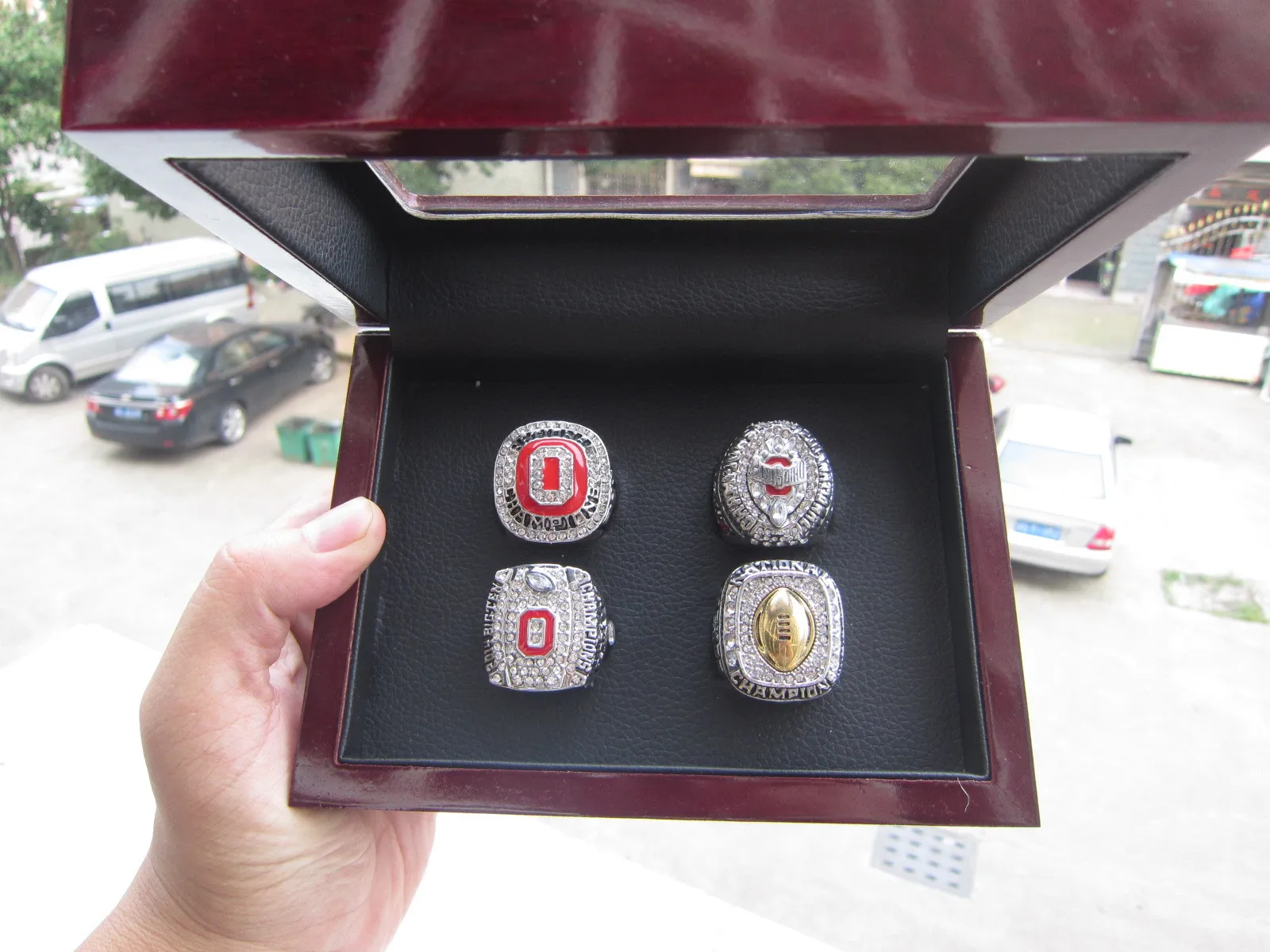 Ohio State Championship Ring Set - 4 Replica Rings & Display Case ...