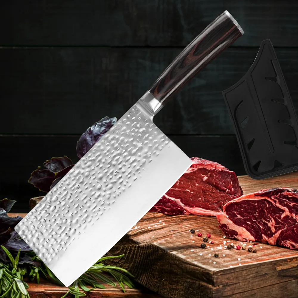 7 Inch Chef Knife - Premium 7Cr17Mov Stainless Steel Kitchen Cleaver ...