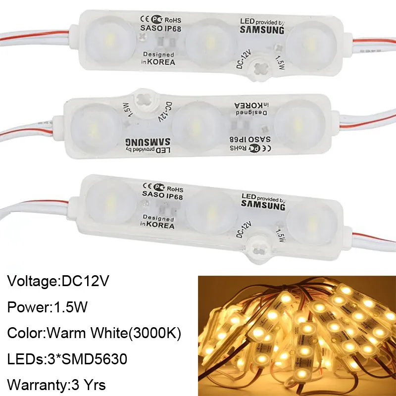Samsung SMD5630 12v Led Module Light Store Front Window Light Sign Lamp ...