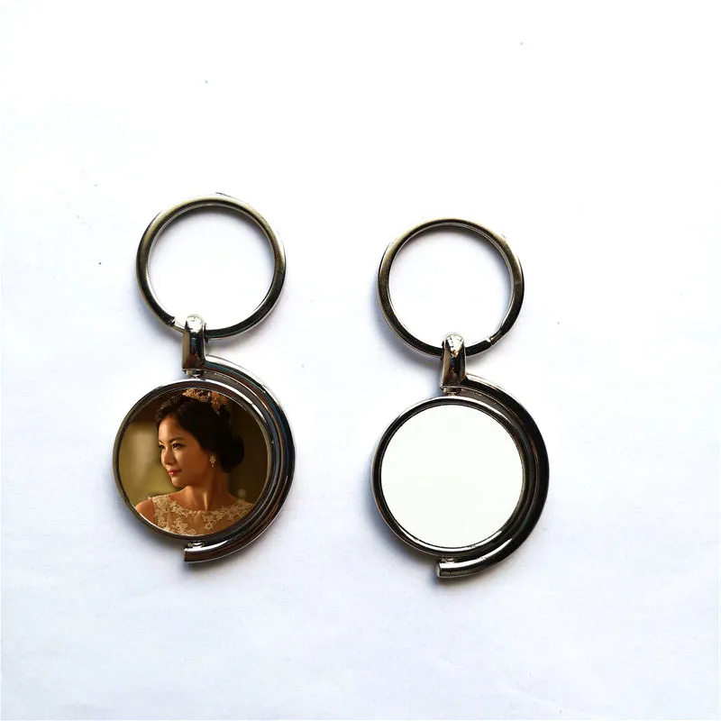 New Arrival Sublimation Metal Keychains - Rotating Round Keyring Blanks ...