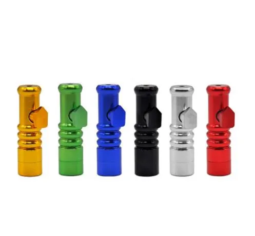 Aluminum Metal Bullet Rocket Shaped Snuff Snorter Sniff Dispenser Nasal ...
