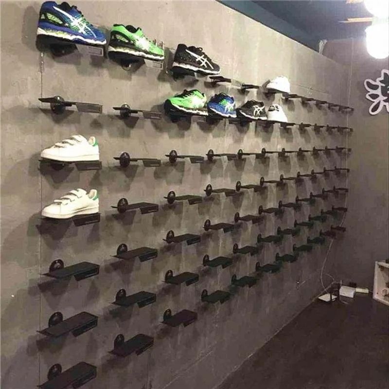 DHgate.com:Adjustable Metal Upper Wall-Mounted Shoe Display Rack with ...