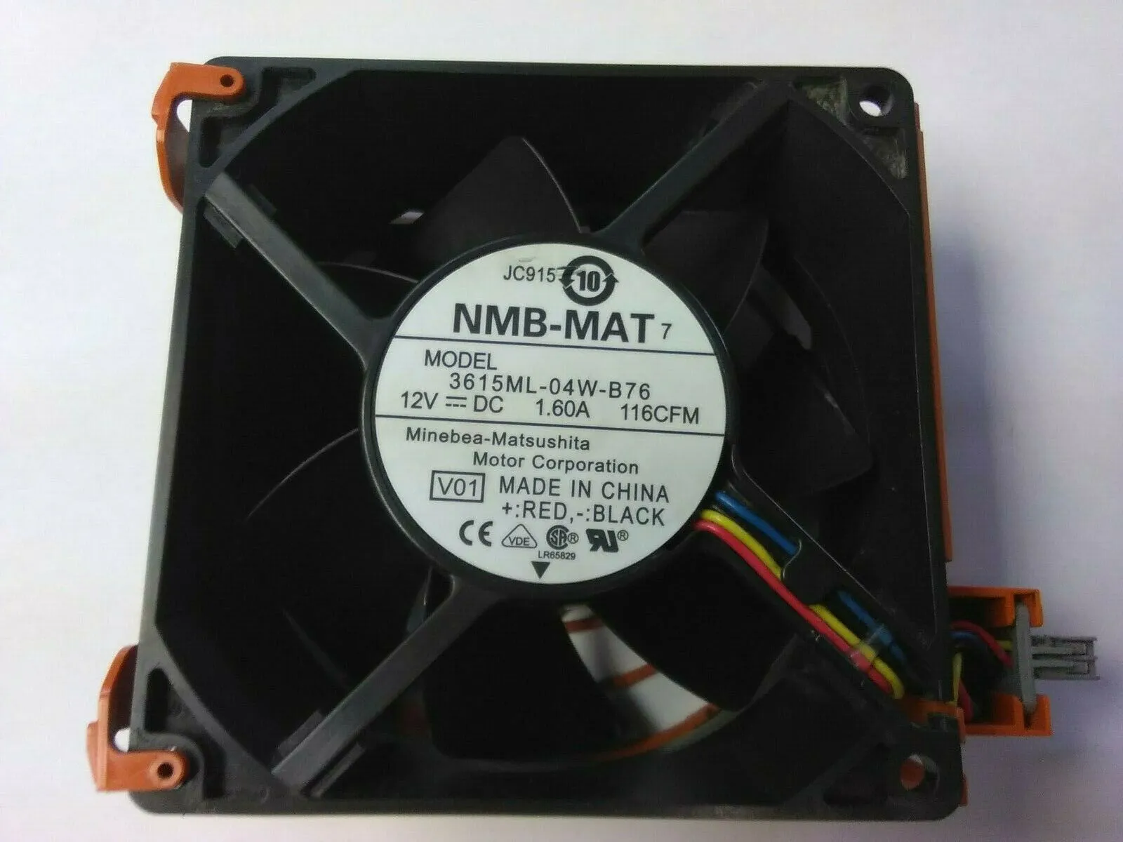 High-Performance Server Cooling Fan - 92mm x 92mm x 38mm, 12V DC, 1.6A ...