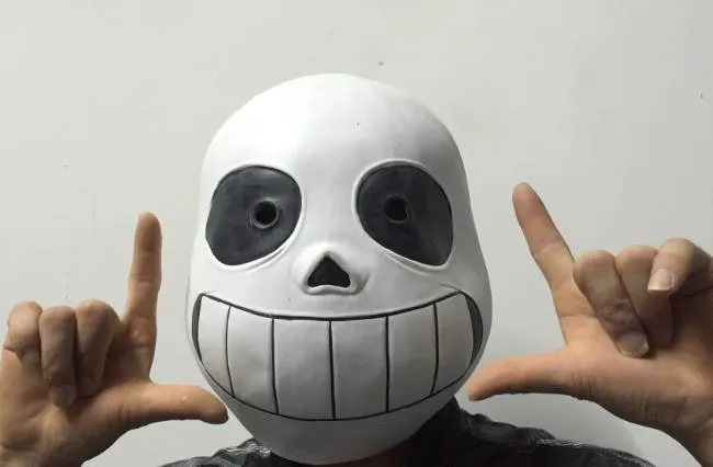 DHgate.com:Undertale Sans Mask Cosplay Full Head Latex Skull Hood ...