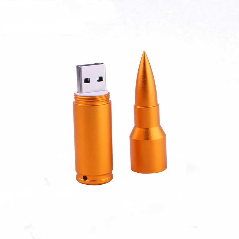 3.0 USB Flash Drive Gun Cartoon Bullet Metal U Disk 64GB Free Custom ...