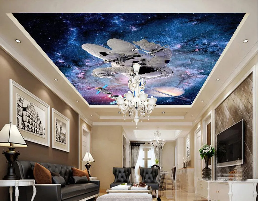 WDBH Papel Tapiz 3d Foto Personalizada Estrella Azul Espacio Nave ...