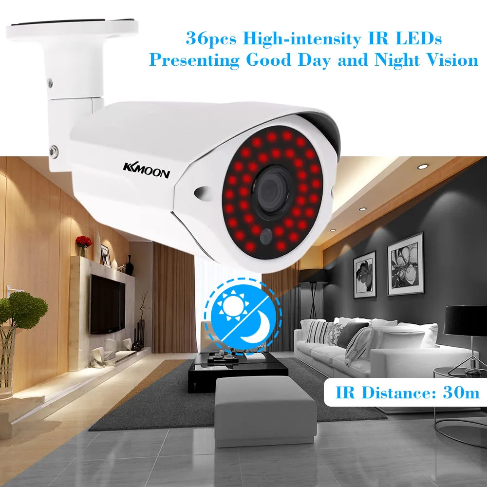 Wifi IP Camera 1080P AHD Bullet Night Vision IR Wireless Video CCTV ...