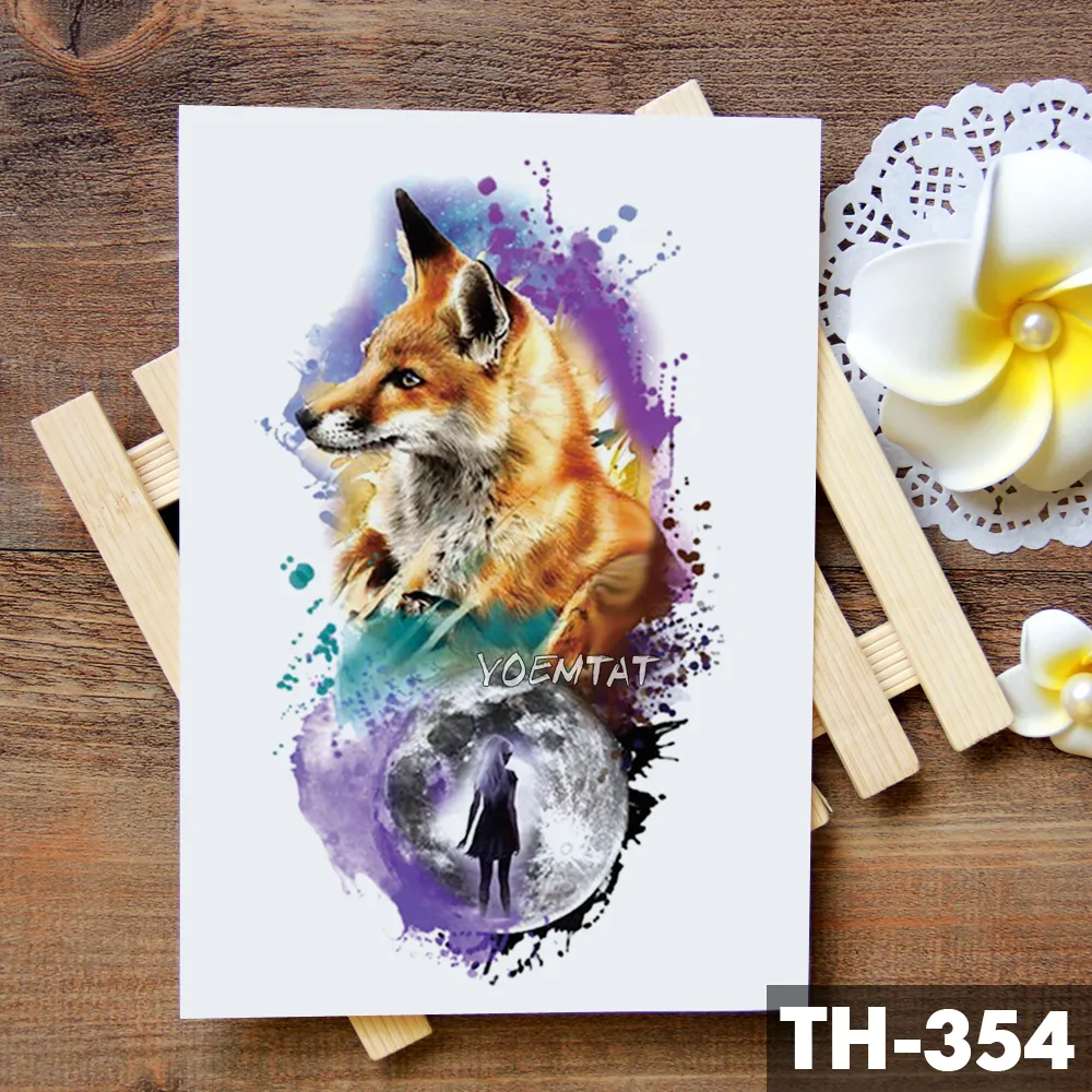 Wolf Accessories Large Wolf Forest Temporary Tattoos - Waterproof ...