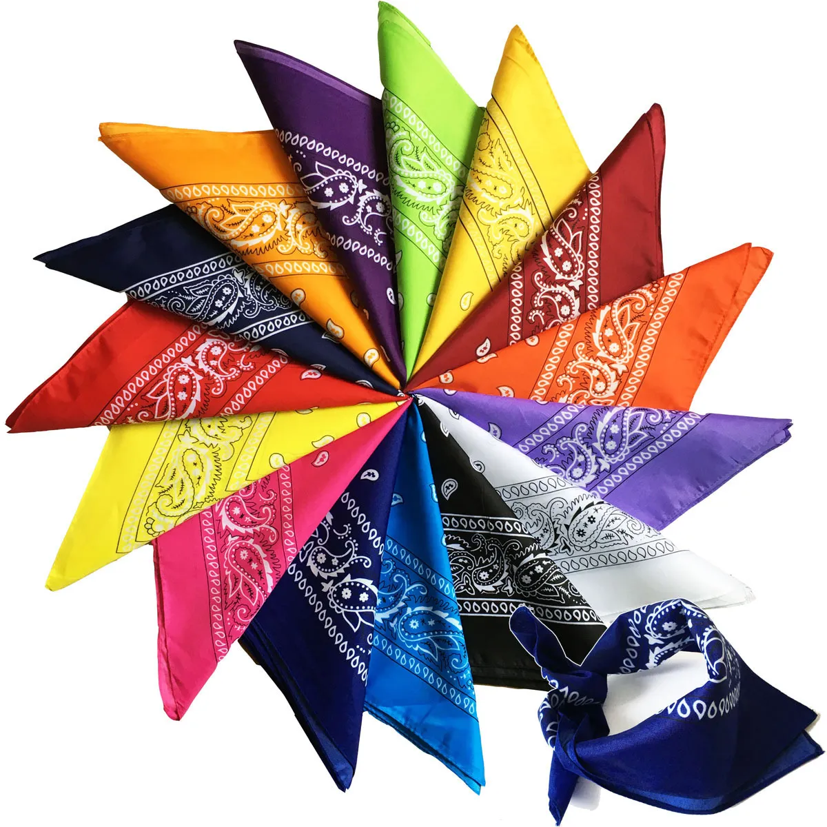 Paisley Hip Hop Cheap Bandanas In Bulk Handkerchief Multicolor Printed ...