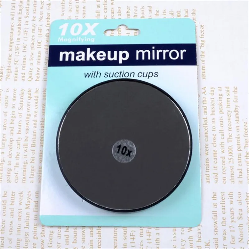 Magnifying Compact Mirror Set with Suction Cups, Portable Travel Makeup ...