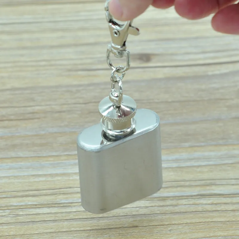 DHgate.com:Stainless Steel Hip Flask with Keychain for Outdoor ...