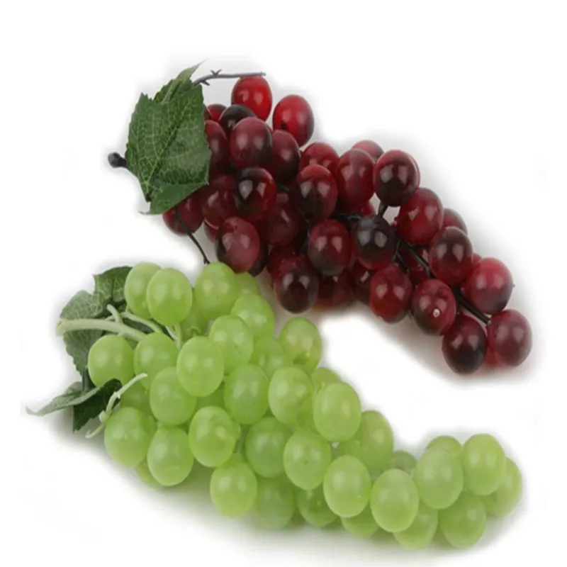 New Lifelike Artificial Grapes Bunch, Plastic Fake Decorative Fruit ...
