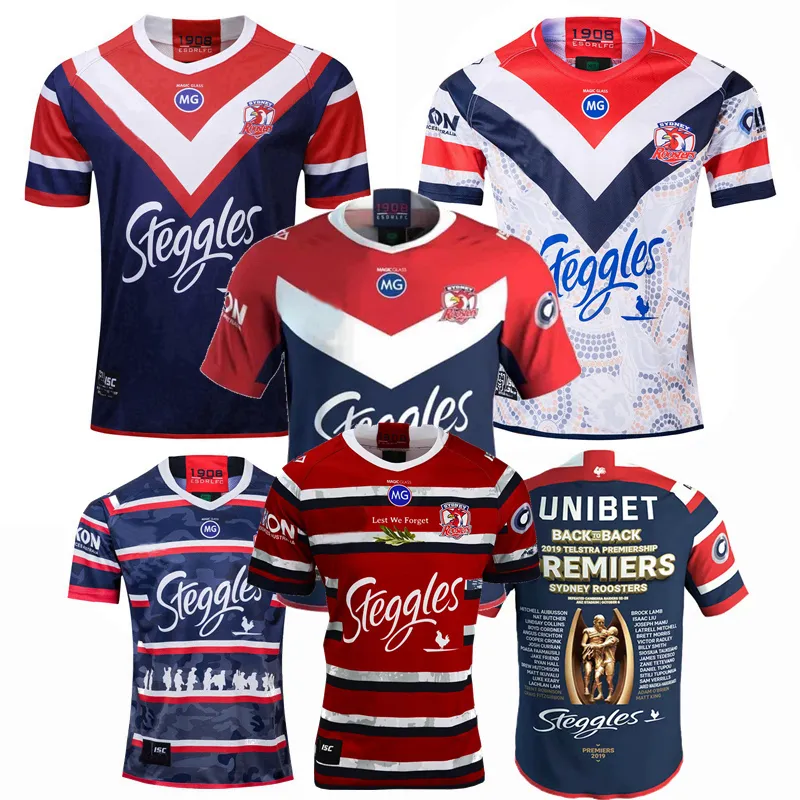 DHgate.com:2024 Sydney Roosters Rugby Jersey NRL Training Shirt ...
