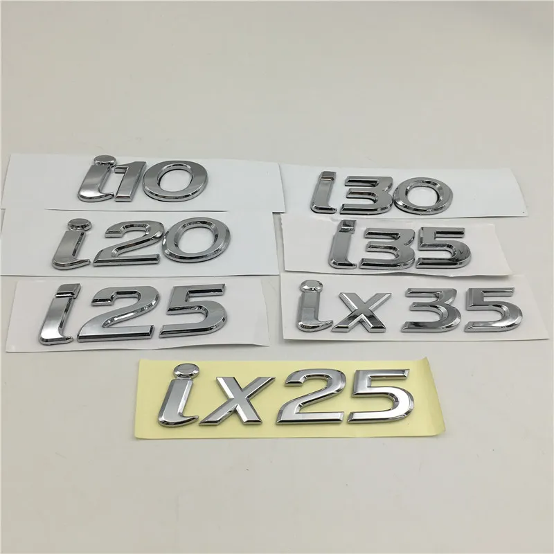 For Hyundai I10 I20 I25 I30 I35 Ix25 Ix35 Emblem Logo Rear Trunk Tail Nameplate Car Stickers ...