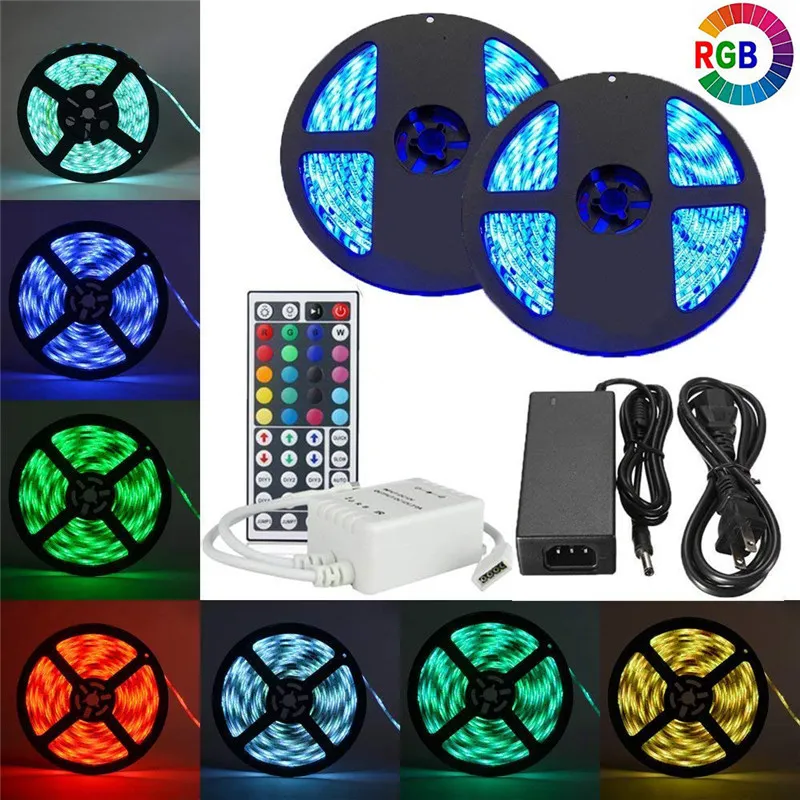 Flexible RGB led strip lamp with MINI 24/44/IR Remote...