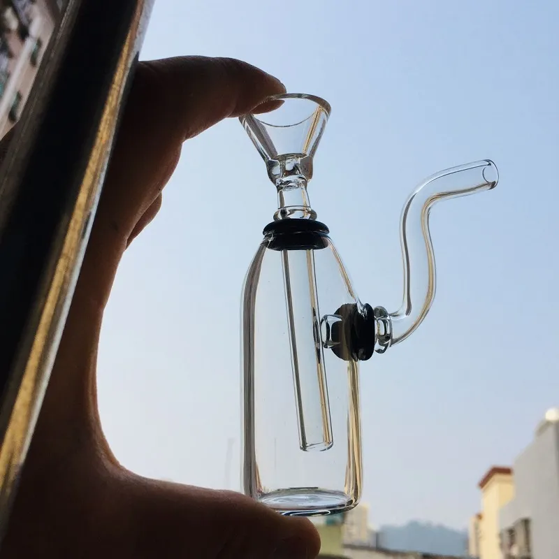 4.2 Inch Mini Bong Thick Dab Rig Bubbler Glass Oil Burner Glass ...
