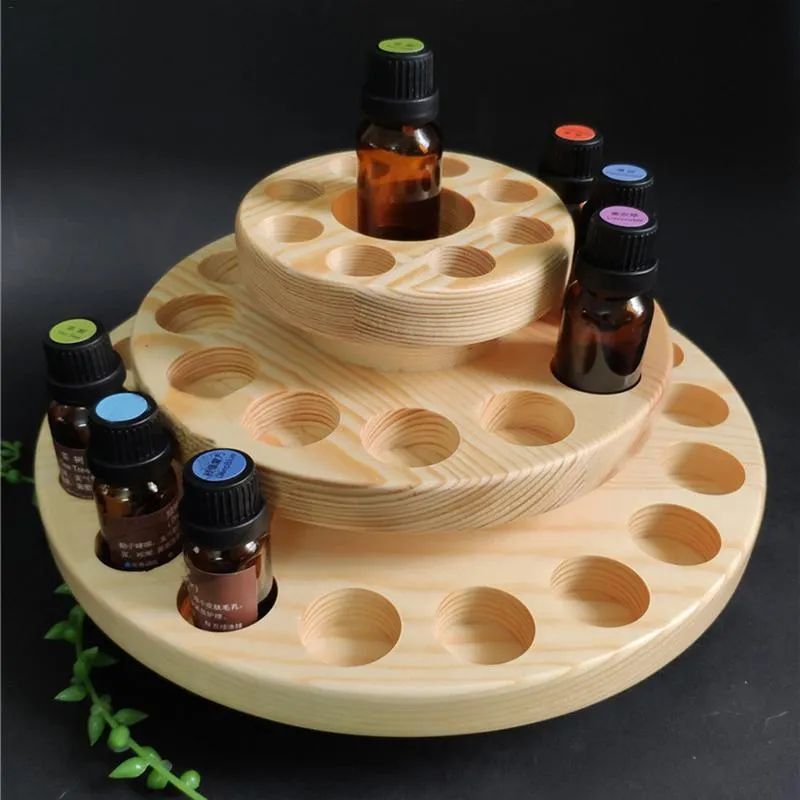 Essential Oils Storage Box Wooden Case With 39 Slots Rotating Display ...
