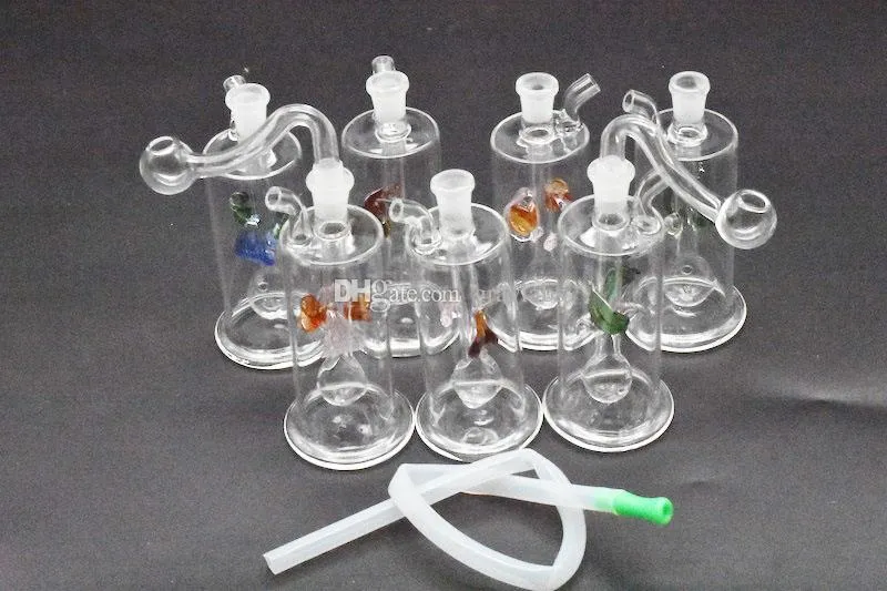 Colorful Mix Design Glass Oil Rigs Tobacco Thick Smoking Water Bongs ...