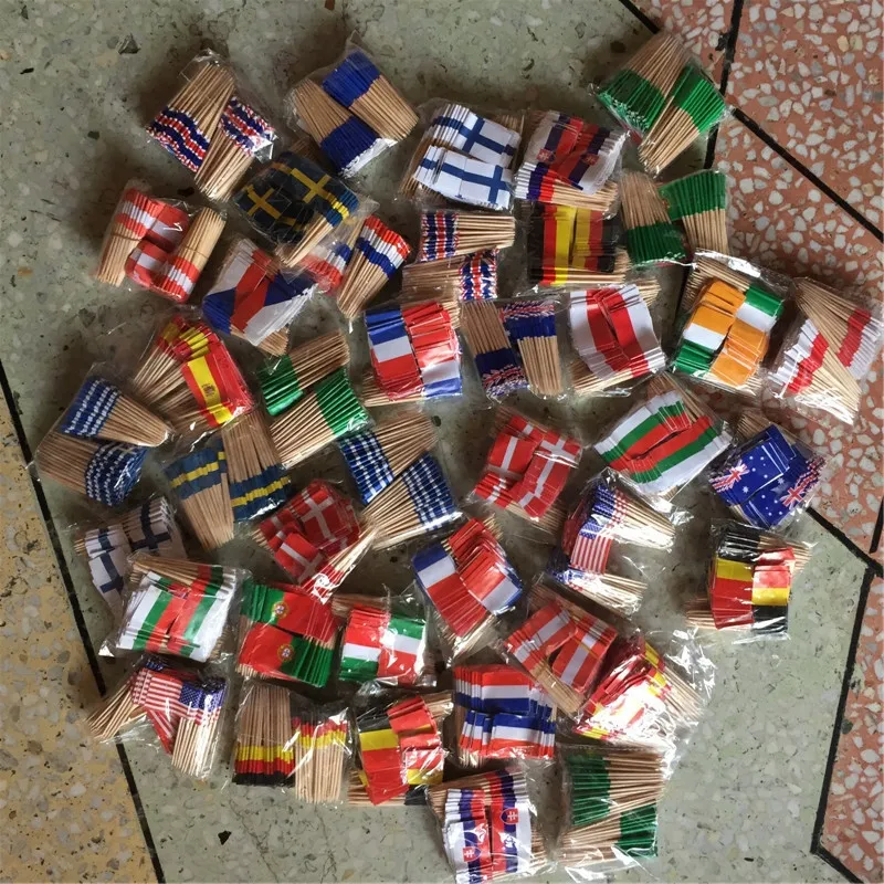 10,000 Mini Flag Toothpicks - Country Flags, Party Cupcake Decor ...