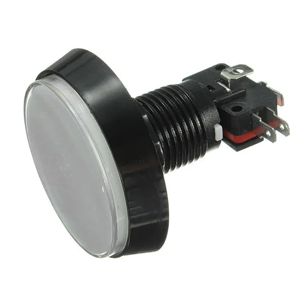 Arcade Button Set - 5x 60mm White LED Illuminated Push Buttons for ...