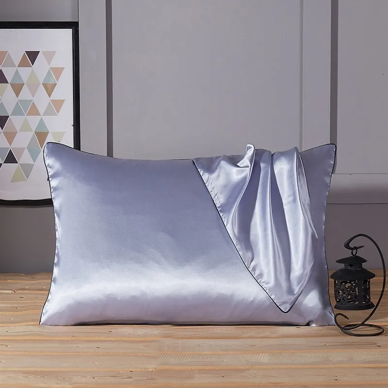 Blue Silk Pillowcase Luxurious Mulberry Silk Pillowcase, Hypoallergenic ...
