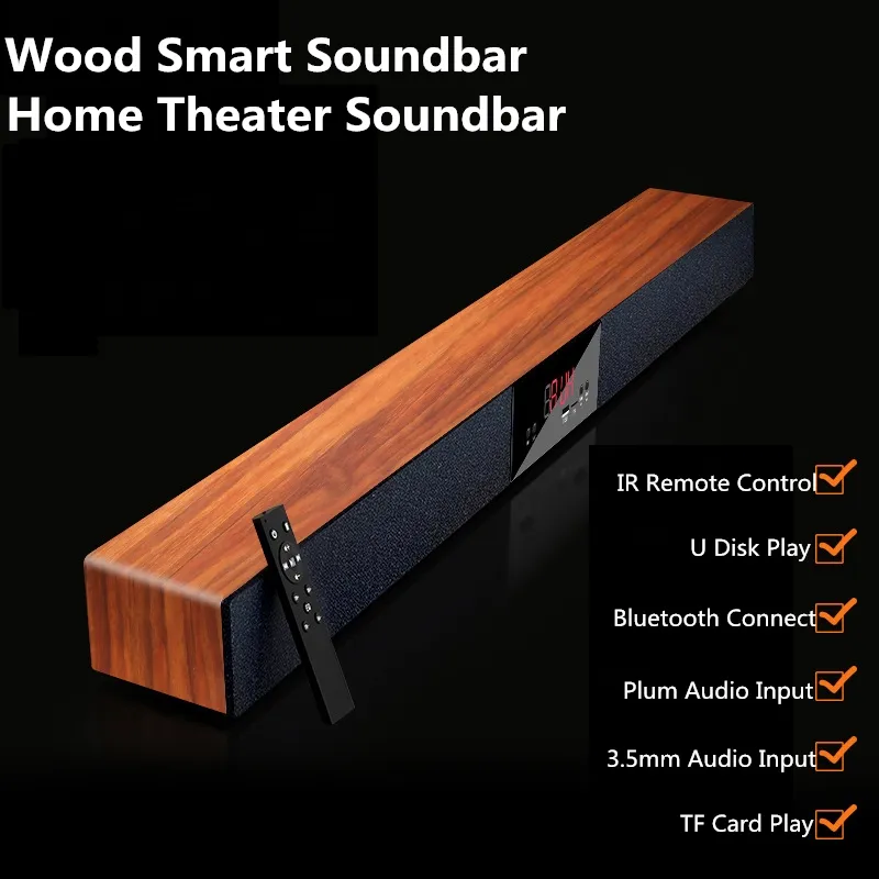 Smart Soundbar Speaker With Bluetooth, Surround Sound, Sealed Wood ...