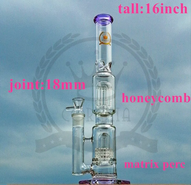 Bulk Order 16 Inch Matrix Recycler Glass Bong With Oil Rig And Tall ...