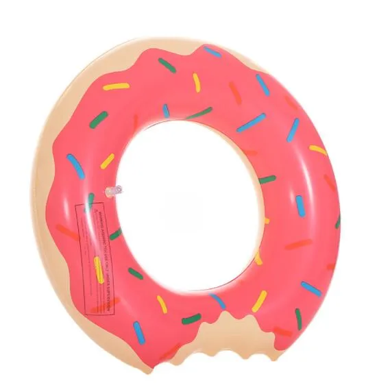 Giant 90cm Inflatable Pool Donut - Strawberry & Chocolate Design, Fun ...