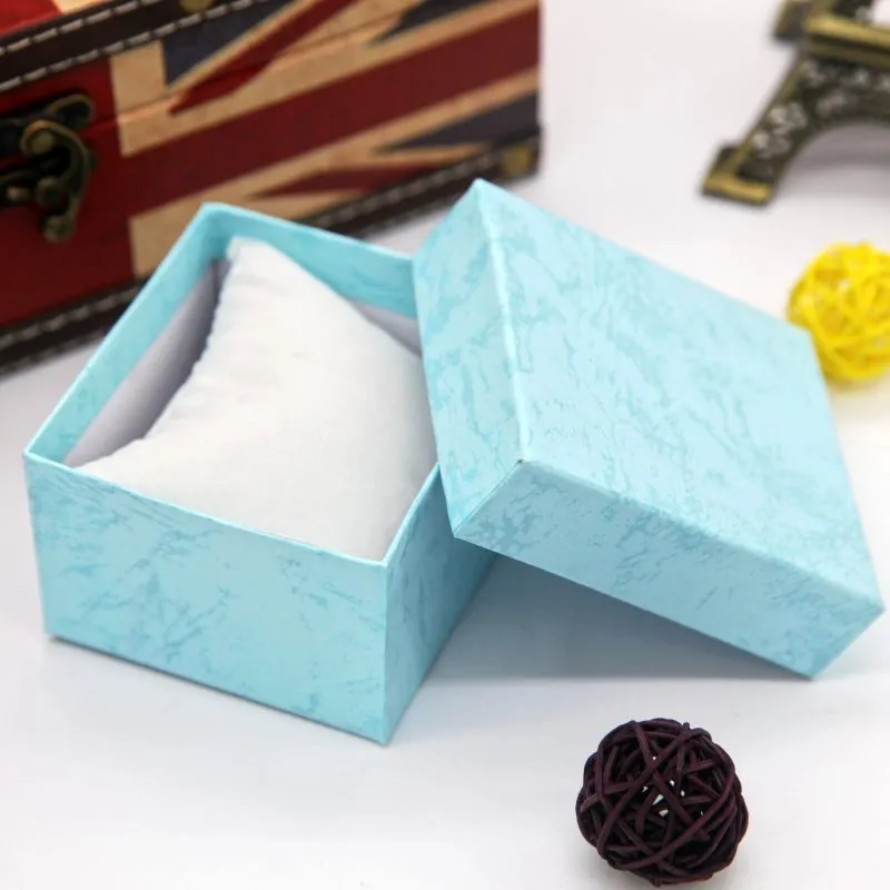 New Watch Boxes: Square Paper Clock Storage Case with Pillow for ...