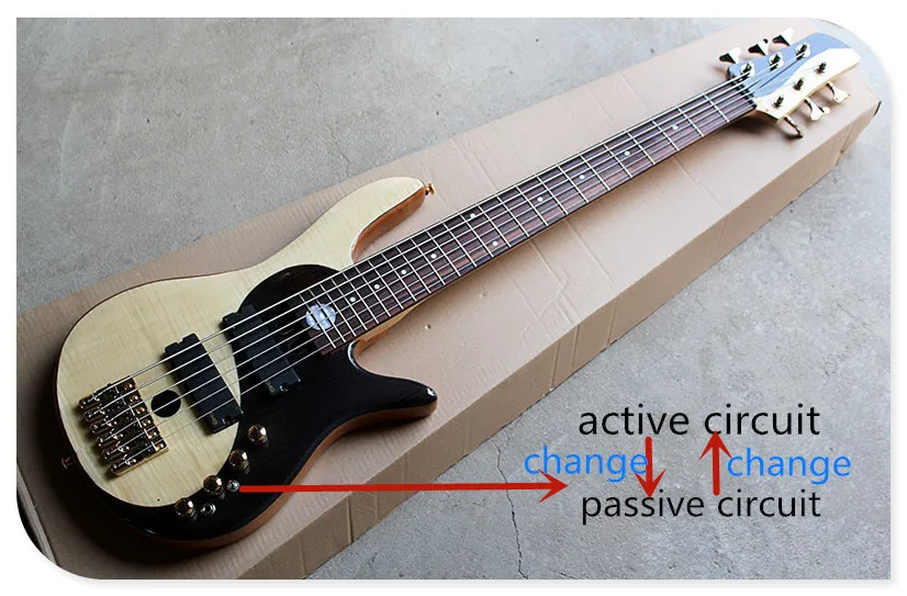 6 String Electric Bass Guitar With Rosewood Fingerboard And Golden ...