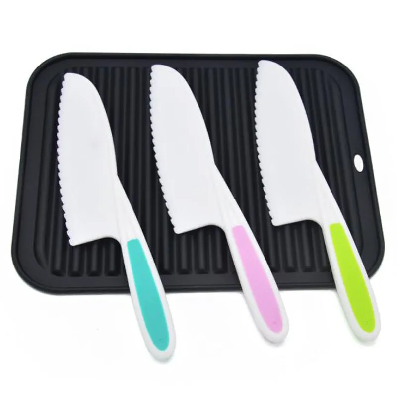 Kids' Kitchen Knife Set: Safe Plastic Fruit And Vegetable Slicer For ...