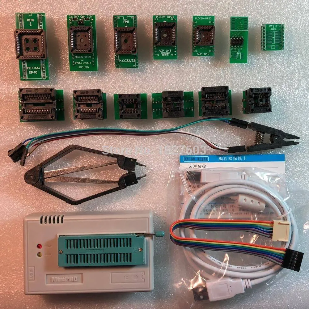 V8.11 TL866II Plus USB Programmer with 15000 IC Support, Adapter, SOP8 ...