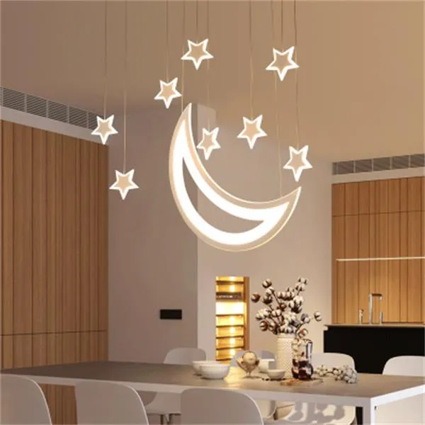 Modern LED Star And Moon Pendant Lights For Home Home Decor Lights In ...