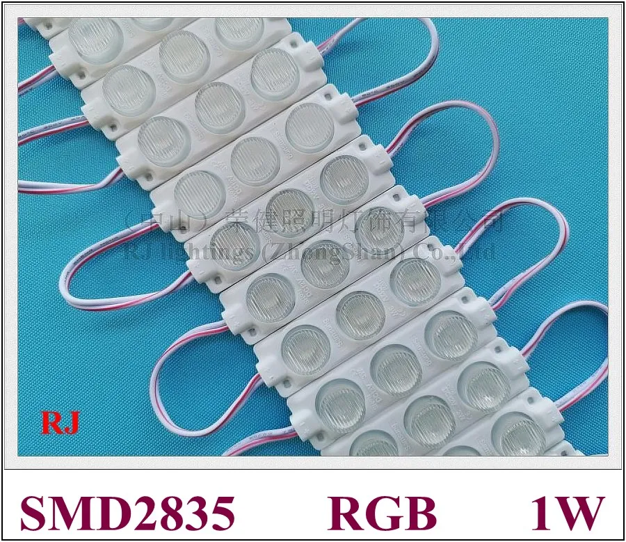 RGB Injection Rgb Led Module 12v Light With Lens, 3 SMD 2835 LEDs, 1W ...